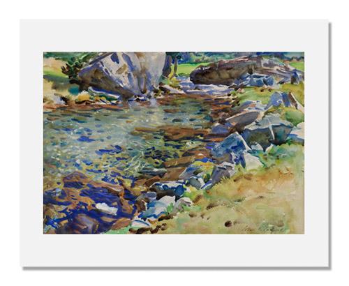 John Singer Sargent, Brook among Rocks | MFA Prints